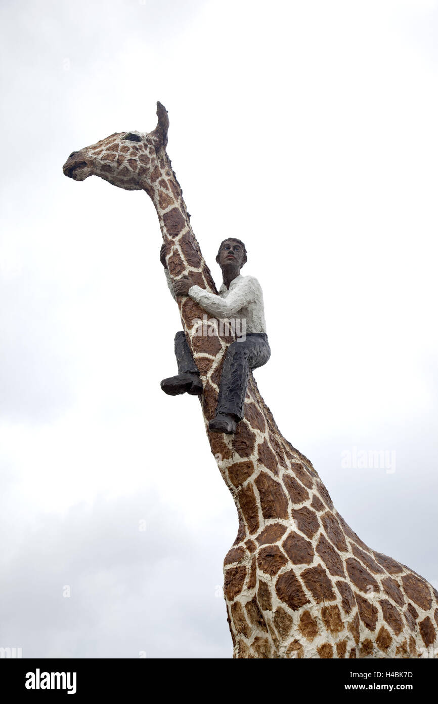 L'art, la sculpture, la girafe, l'homme, du cou, attente, ride Photo ...