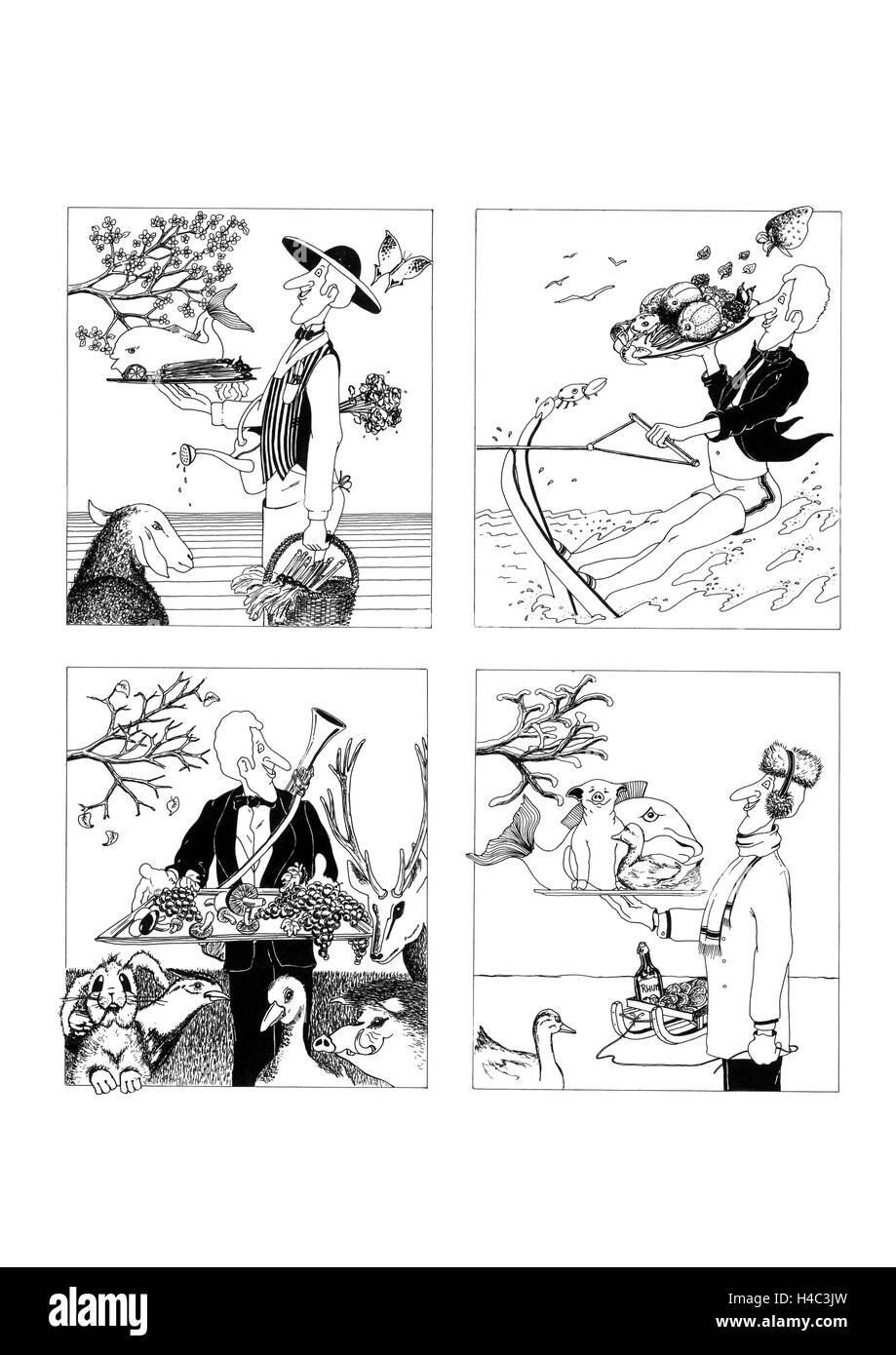 Printemps été automne hiver Banque de photographies et d’images à haute ...