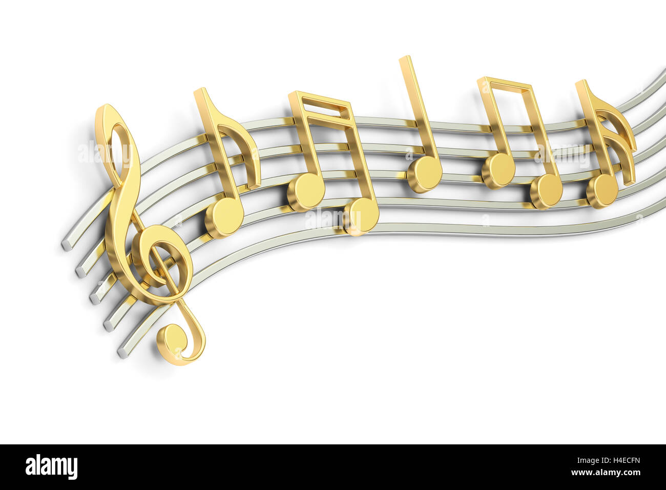 Notes de musique dorées Banque de photographies et d’images à haute ...