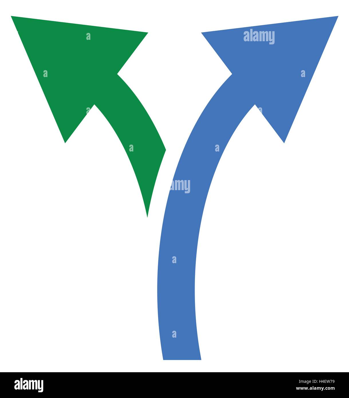 Deux flèches symbole, icône en forme de flèche. Flèches courbes à ...