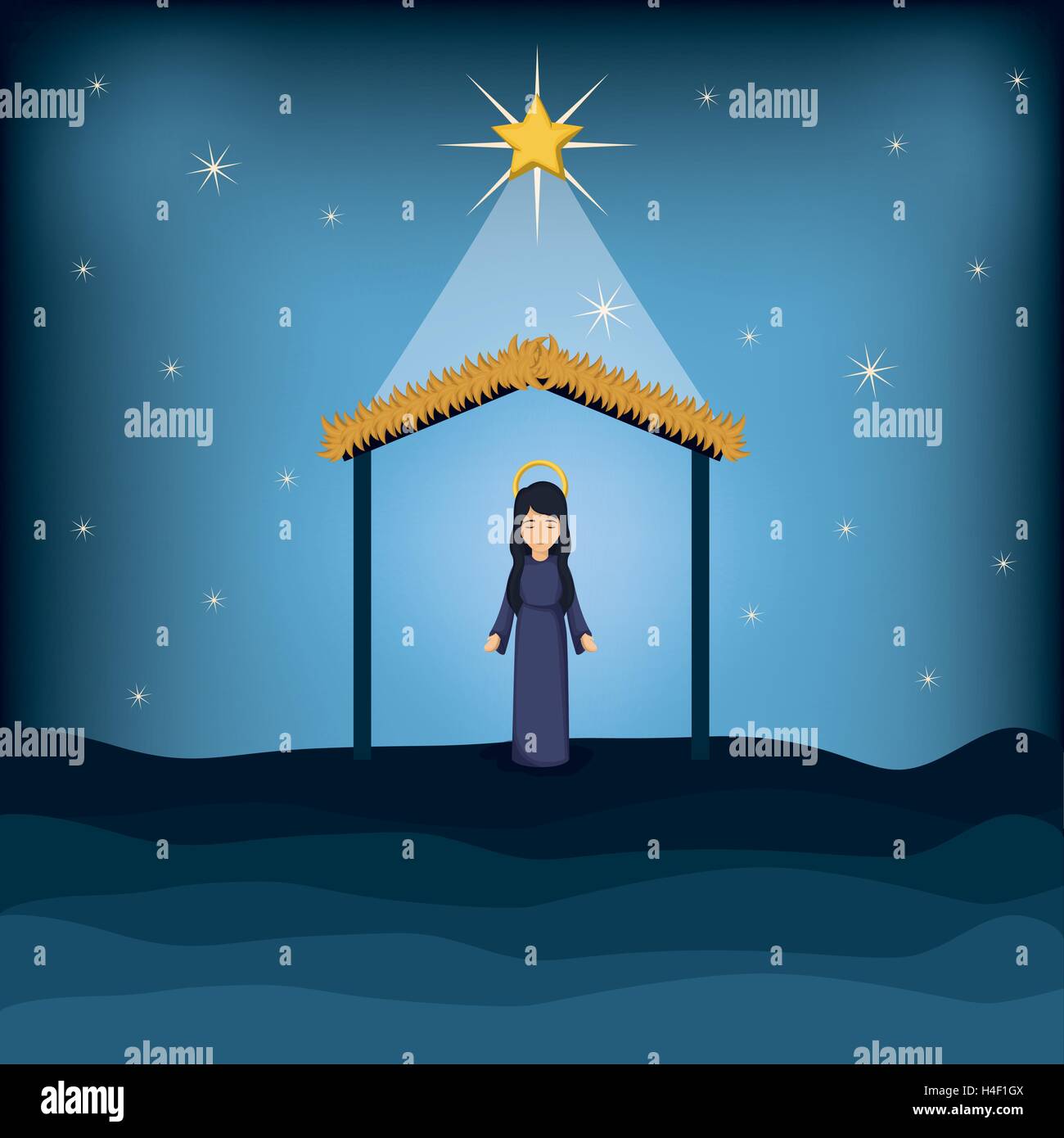 Sainte marie design dessin animé Image Vectorielle Stock - Alamy