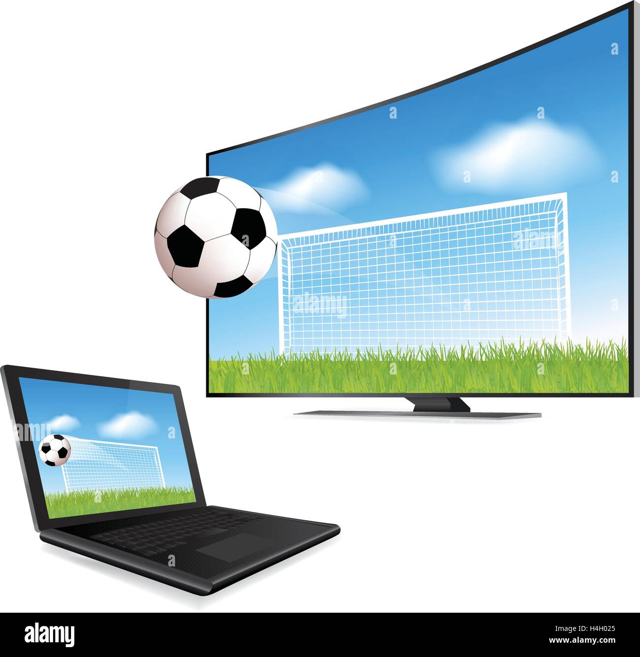 Soccer field 3d Banque d'images vectorielles - Alamy