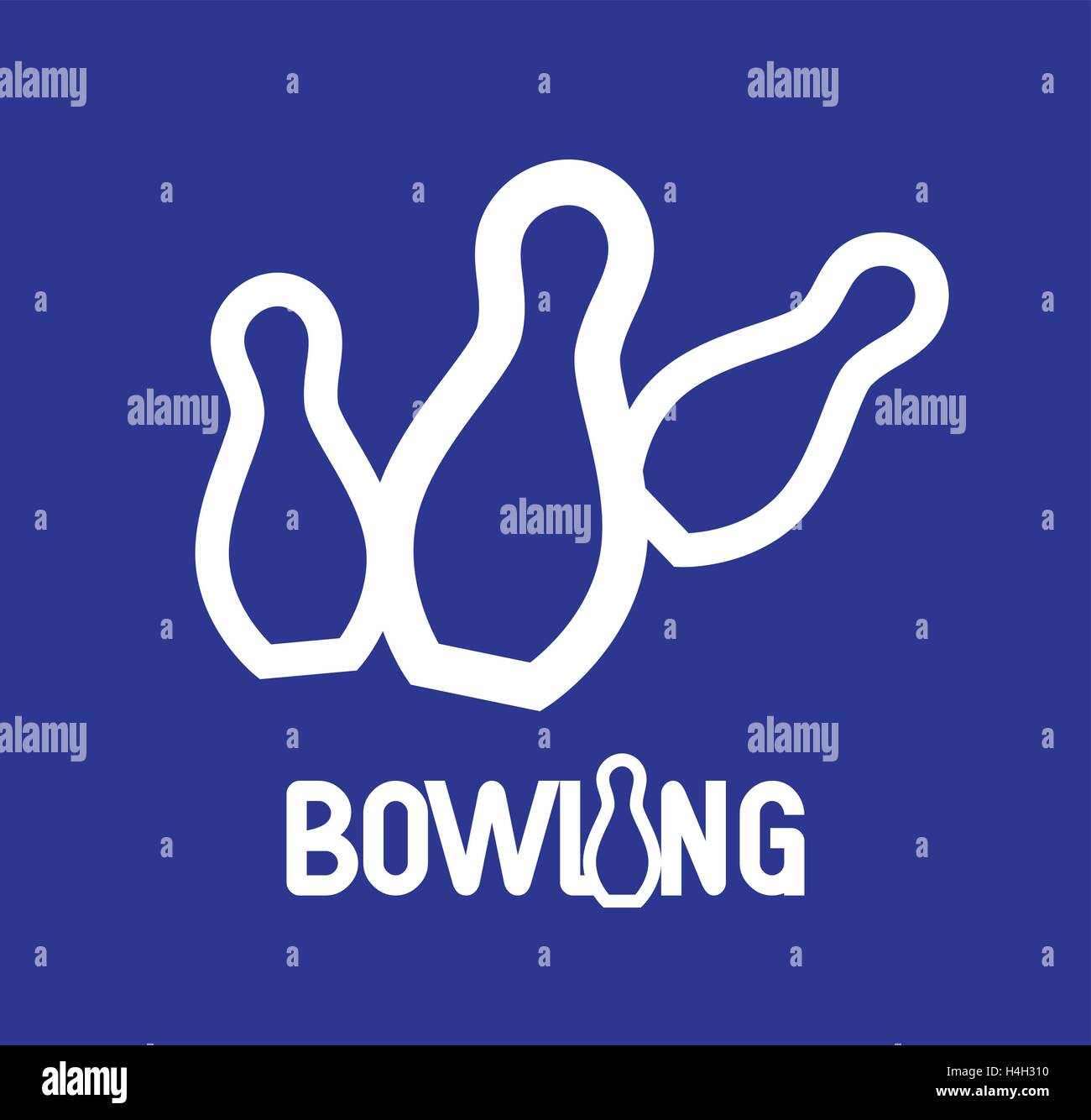Logo De Bowling Banque d'images vectorielles - Alamy