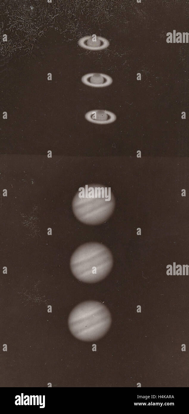 Saturne et son anneau ; Jupiter et ses ceintures, Henry Frères, Paul ...