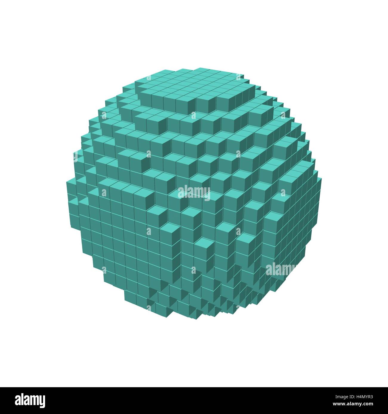Pixel 3d sphere.isolé sur fond blanc.Vector illustration Image Vectorielle Stock - Alamy