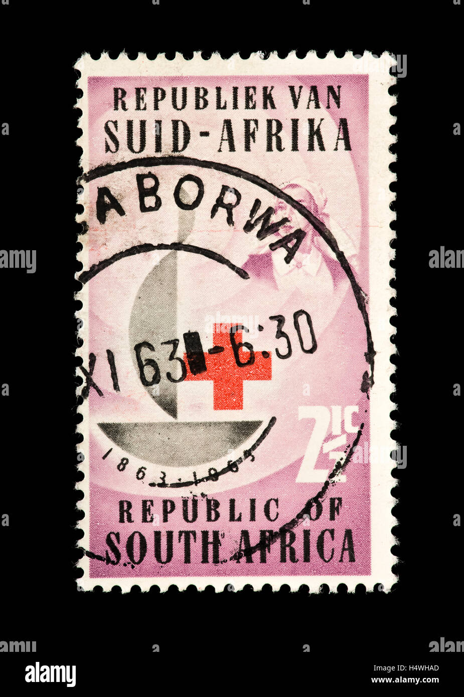 Timbre-poste en provenance d'Afrique du Sud représentant l'emblème du ...