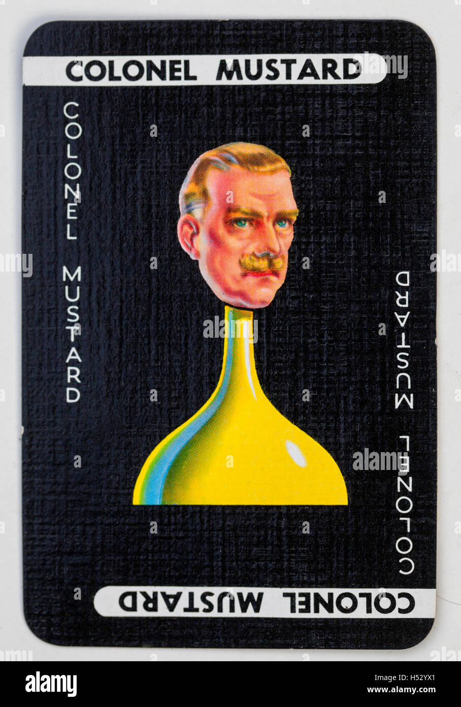 Le Colonel Mustard Carte à jouer à partir d'un jeu de Cluedo Vintage ...