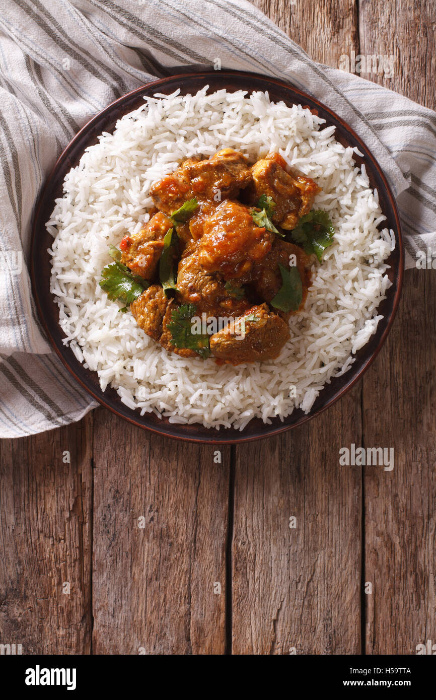 Poulet indien madras curry riz basmati Banque de photographies et d ...