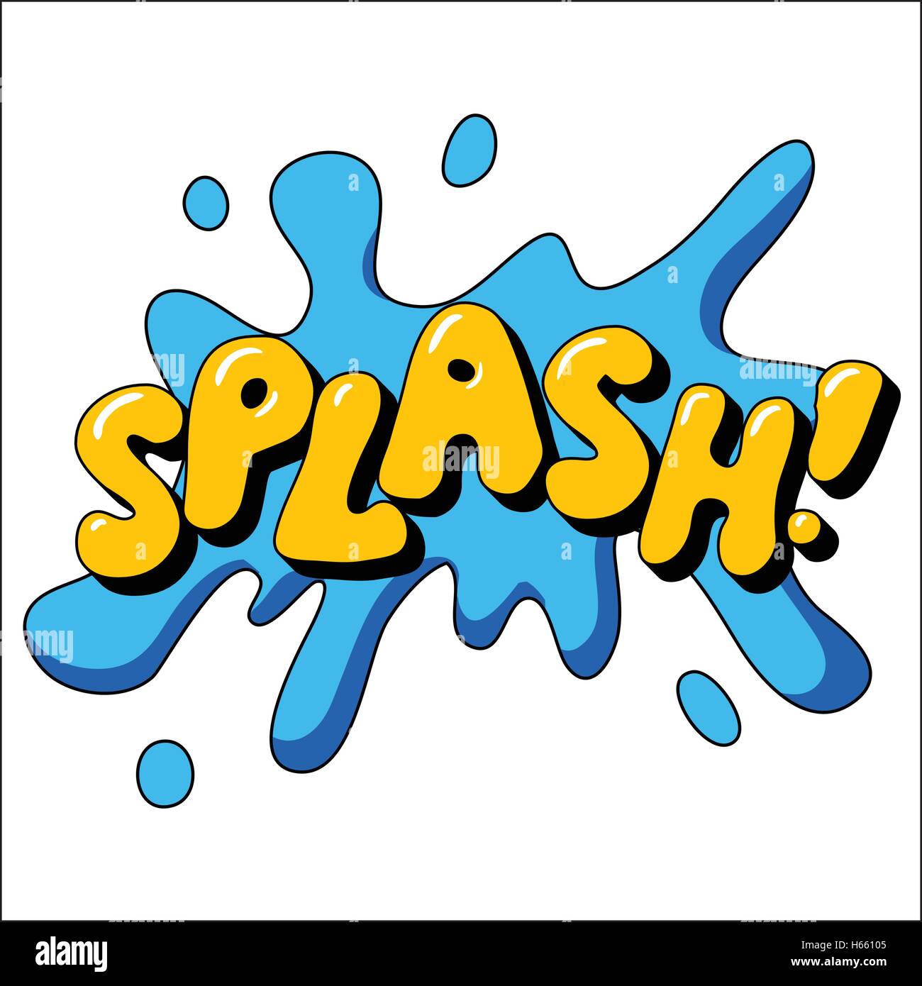 Illustration de l'effet de son Splash Image Vectorielle Stock - Alamy
