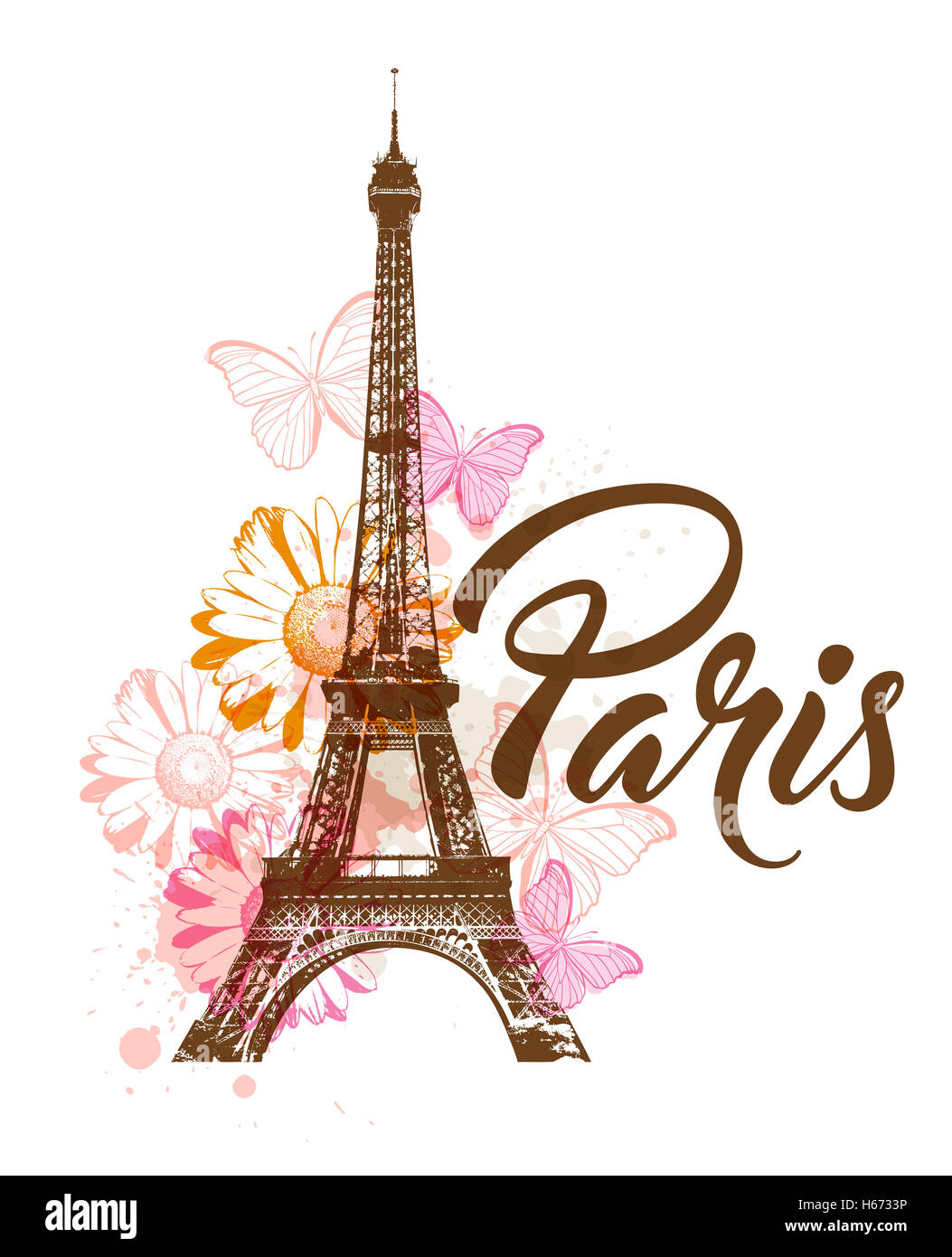 Fleurs de la tour eiffel Banque de photographies et d’images à haute ...