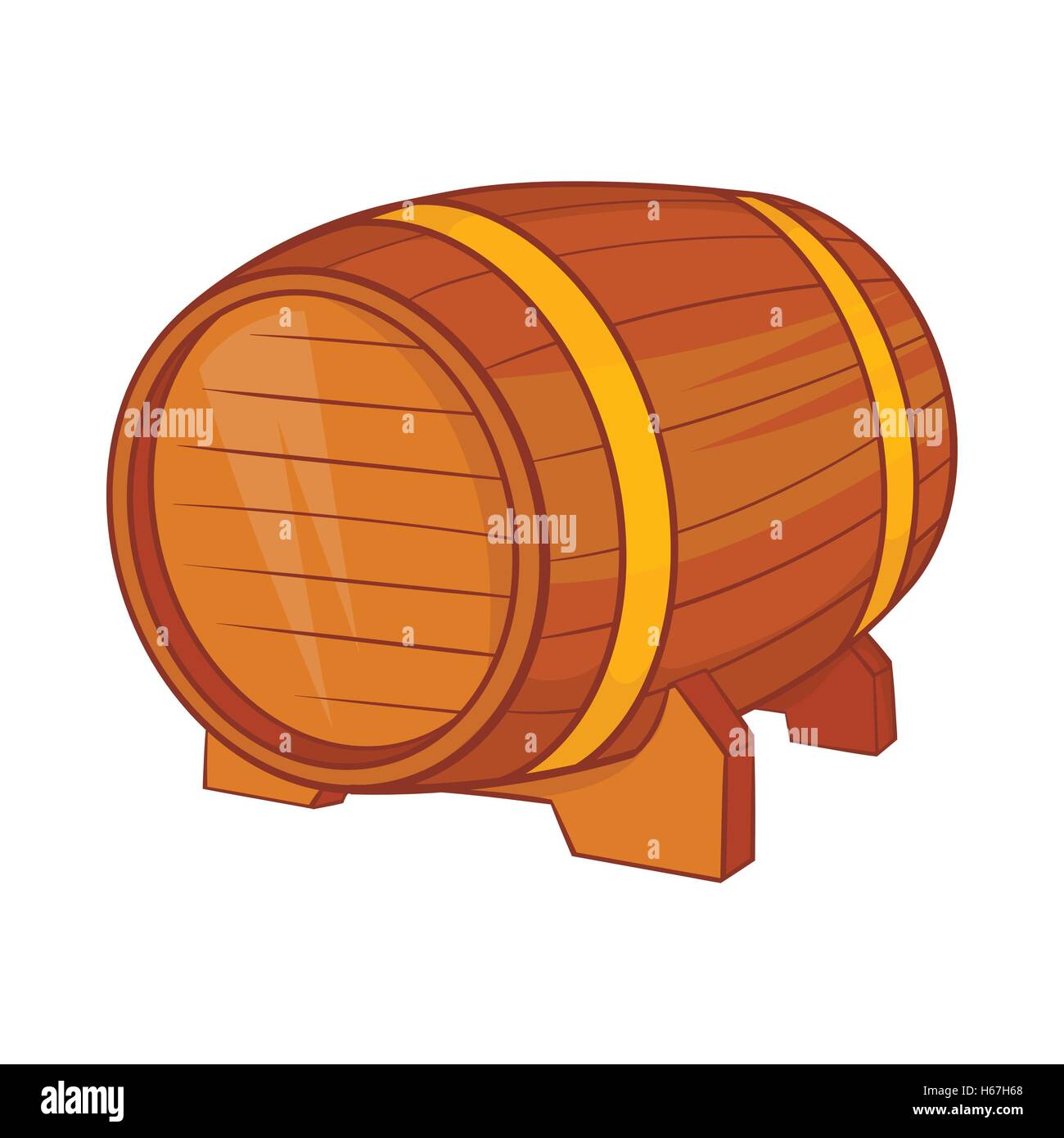 Tonneau en bois de la bière, l'icône de style cartoon Image Vectorielle ...