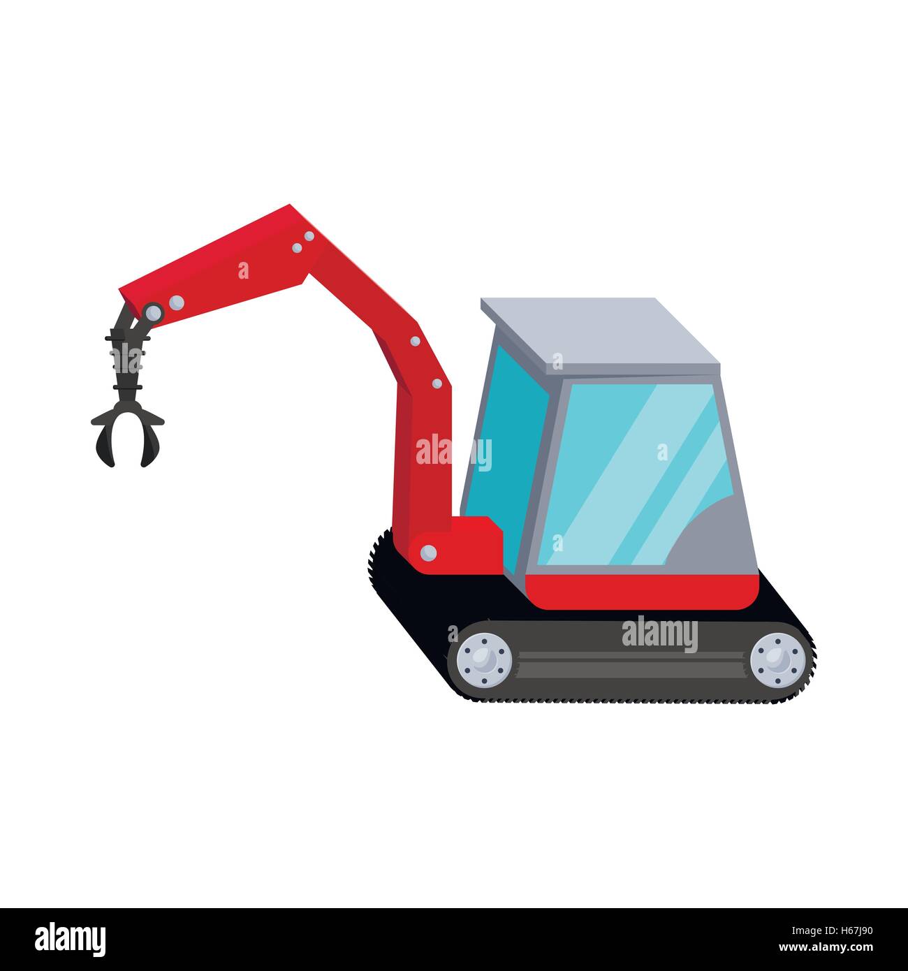 Grue hydraulique, l'icône de style cartoon Image Vectorielle Stock - Alamy