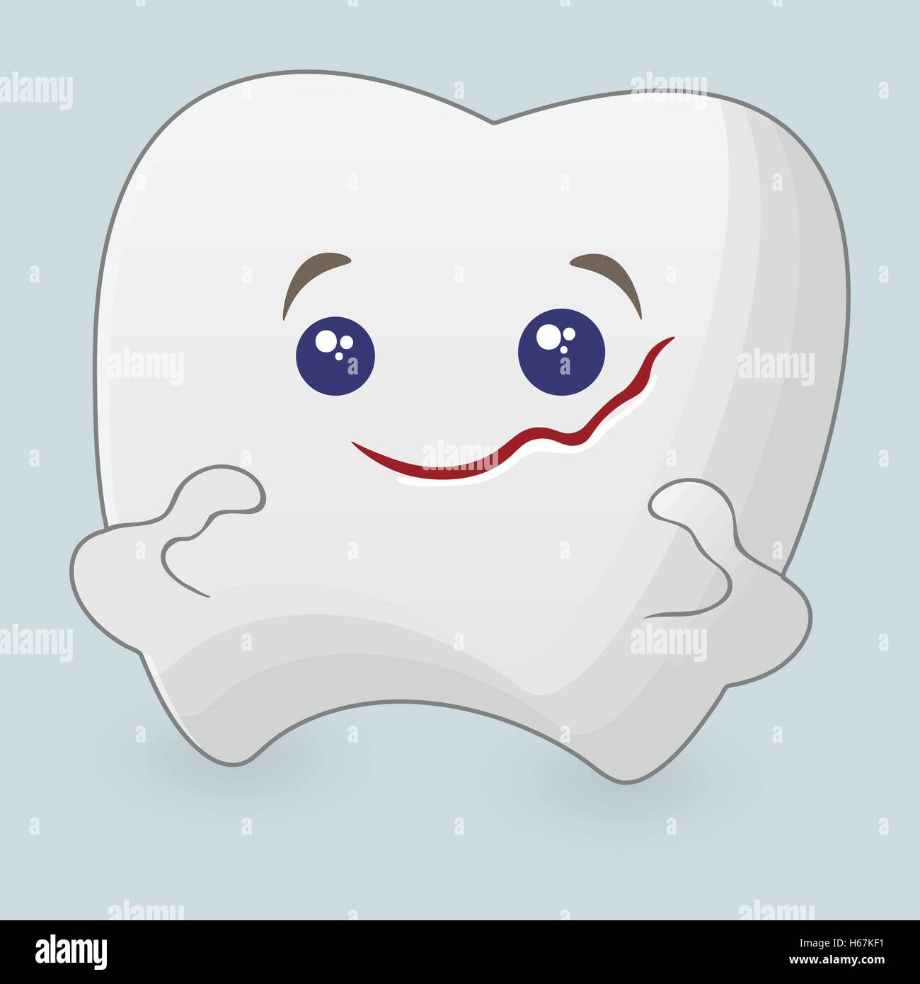 Strong tooth cartoon illustration Banque d'images vectorielles - Alamy
