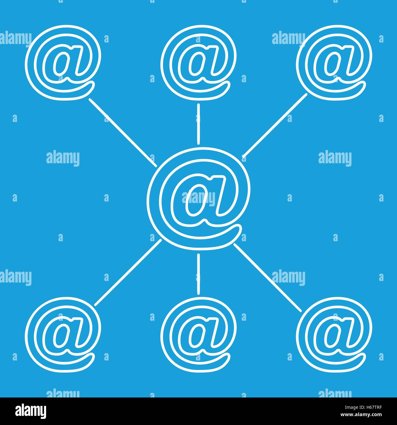 E-mail diffusion pictogramme de ligne Image Vectorielle Stock - Alamy