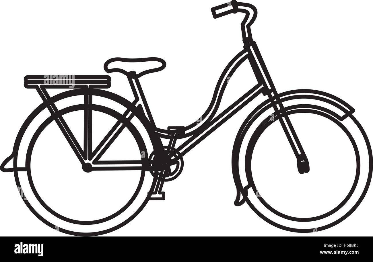 Pictogramme vélo ou vélo droit Image Vectorielle Stock - Alamy
