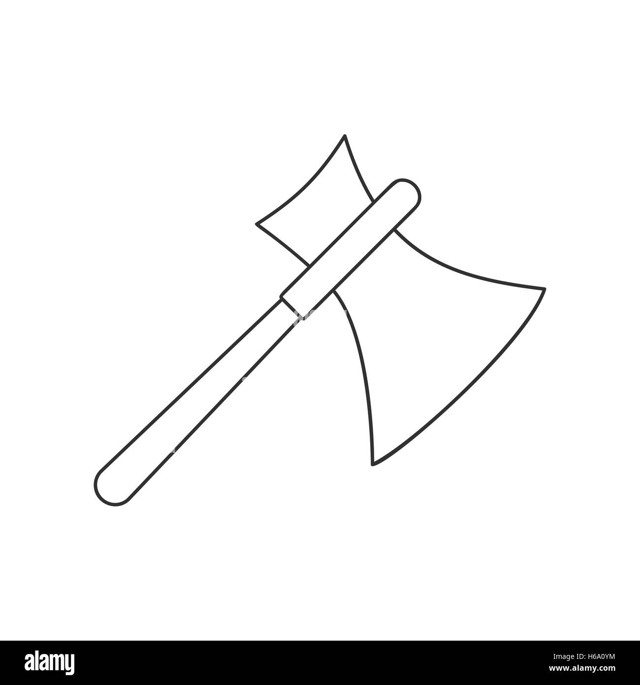 Bourreau avec sa hache Banque d'images noir et blanc - Alamy