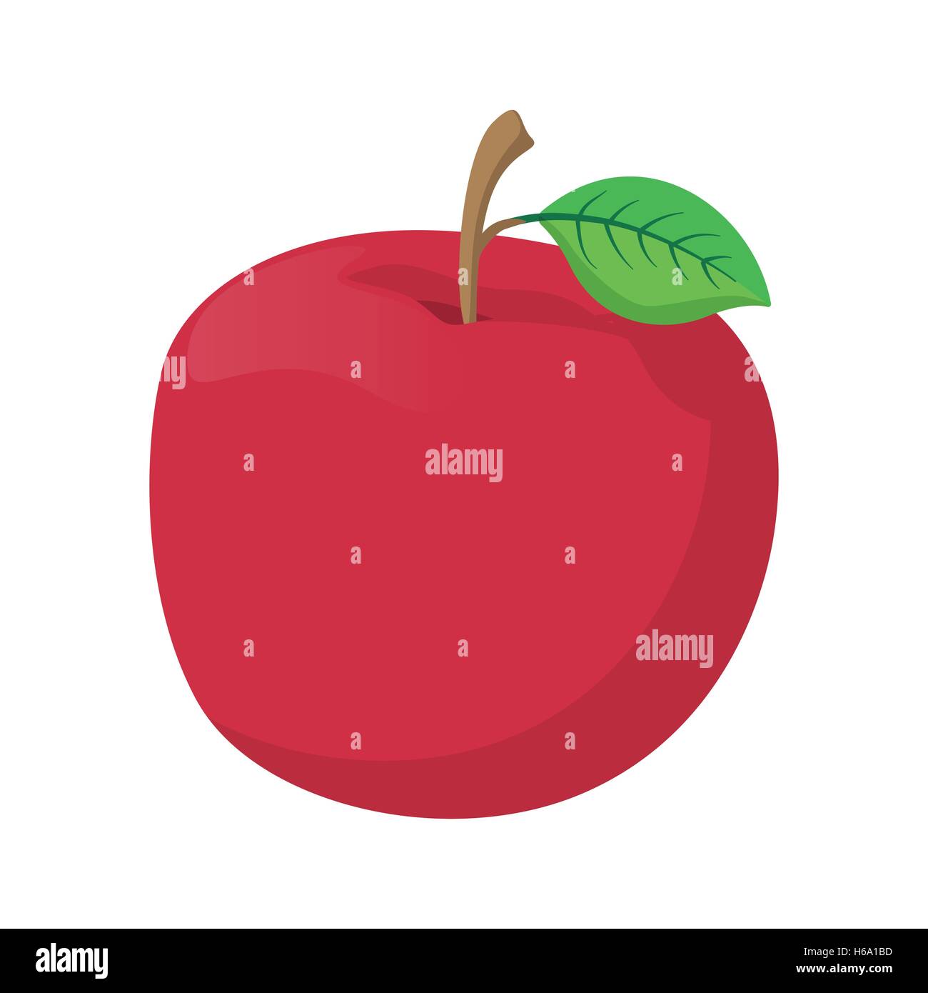 Pomme rouge frais icône dessin animé Image Vectorielle Stock - Alamy