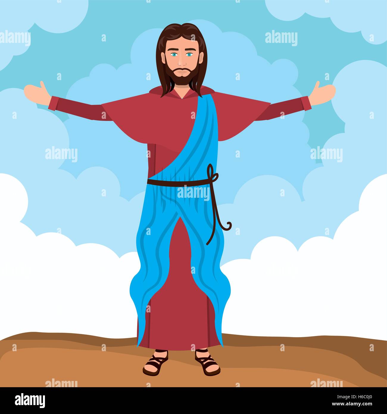 Jésus Christ ressuscité design Image Vectorielle Stock - Alamy