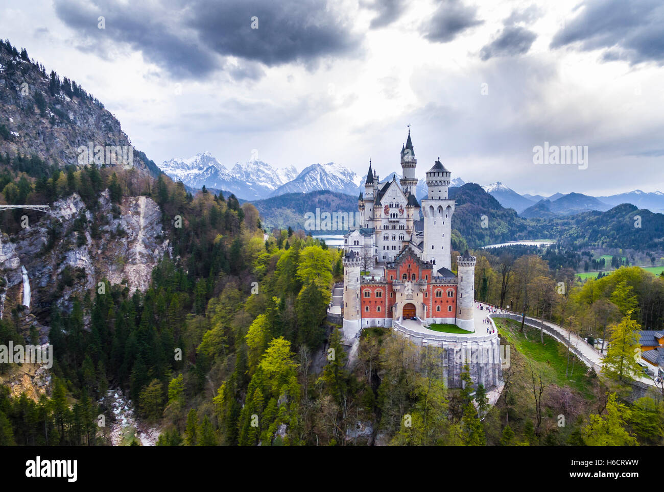 Neuschwanstein castle and lake alpsee Banque de photographies et d ...