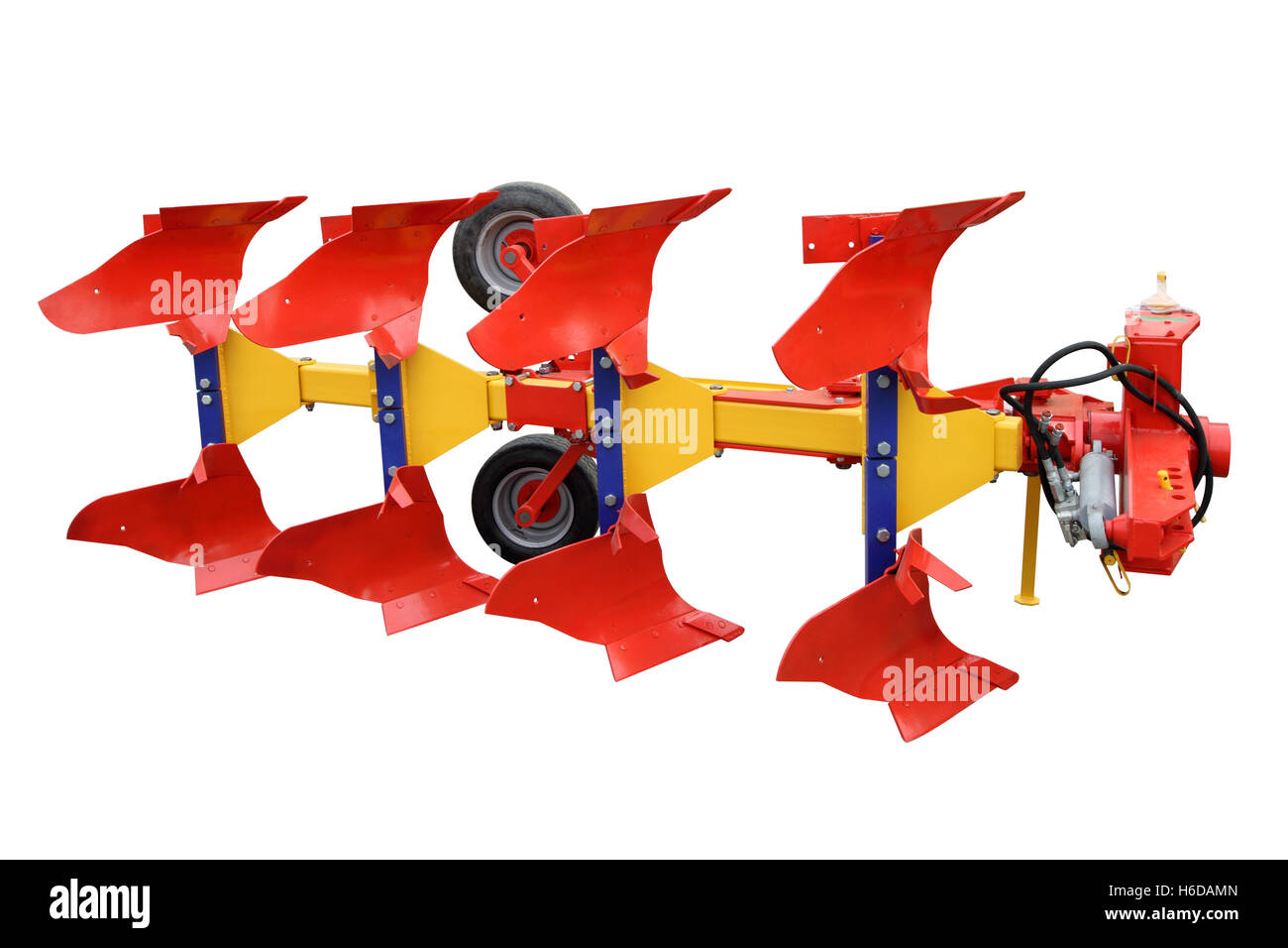 La charrue tracteur moderne isolé sur fond blanc Photo Stock - Alamy