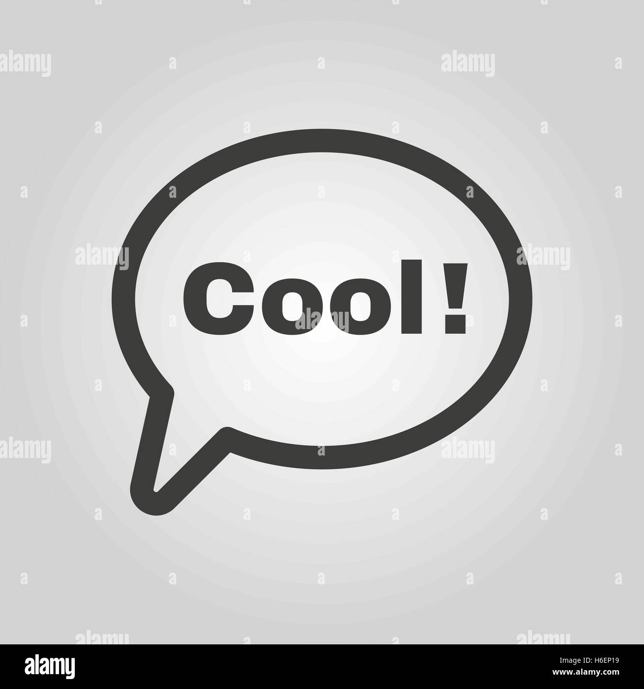 La bulle avec le mot icône cool. Internet et chat en ligne, symbole ...