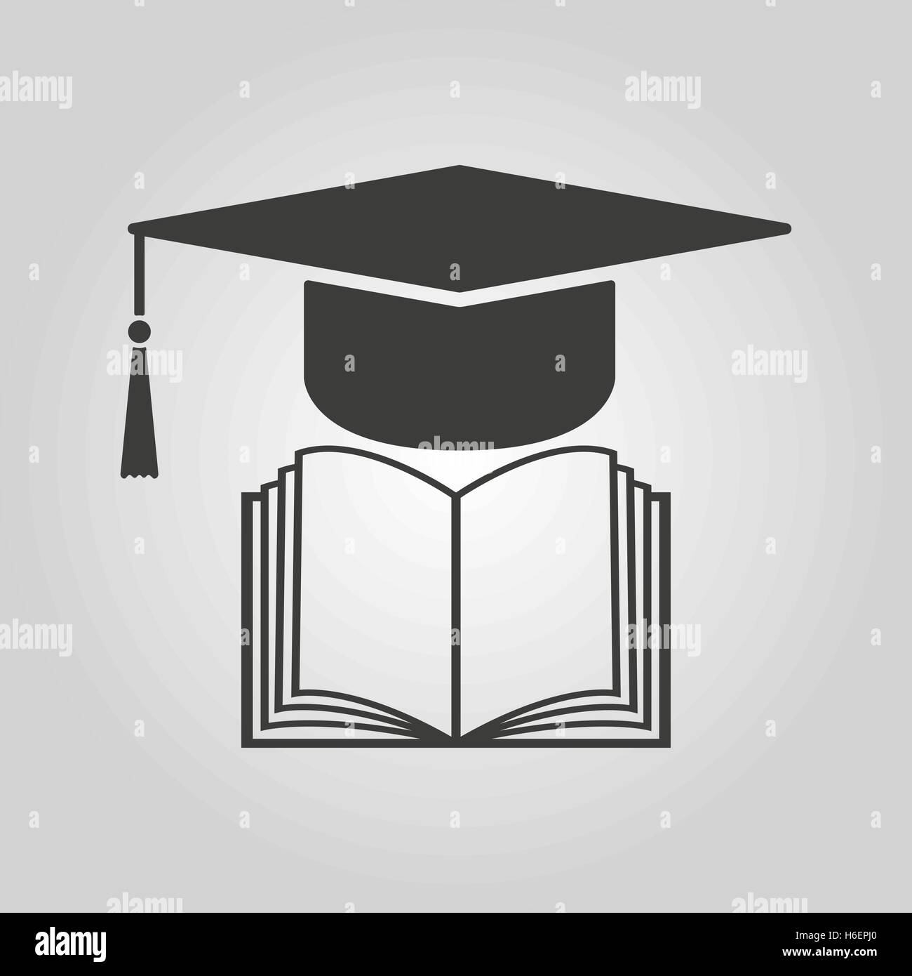 La graduation cap et l'icône en forme de livre. L'école et à l ...