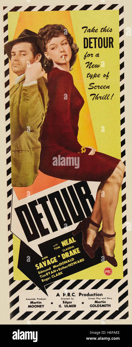Detour 1945 movie poster Banque de photographies et d’images à haute ...