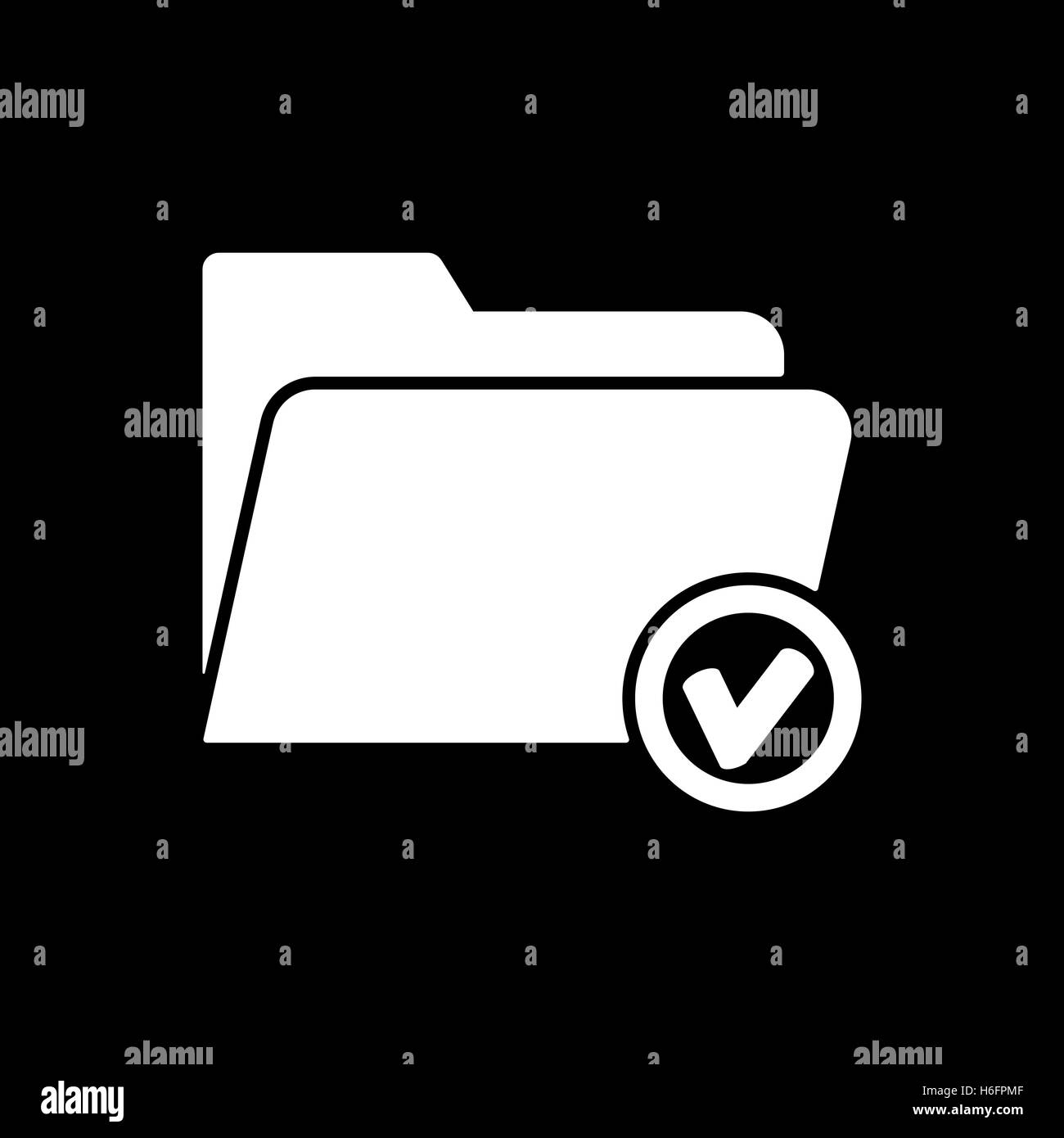 L'icône du dossier. Symbole de fichier. Télévision Vector illustration ...