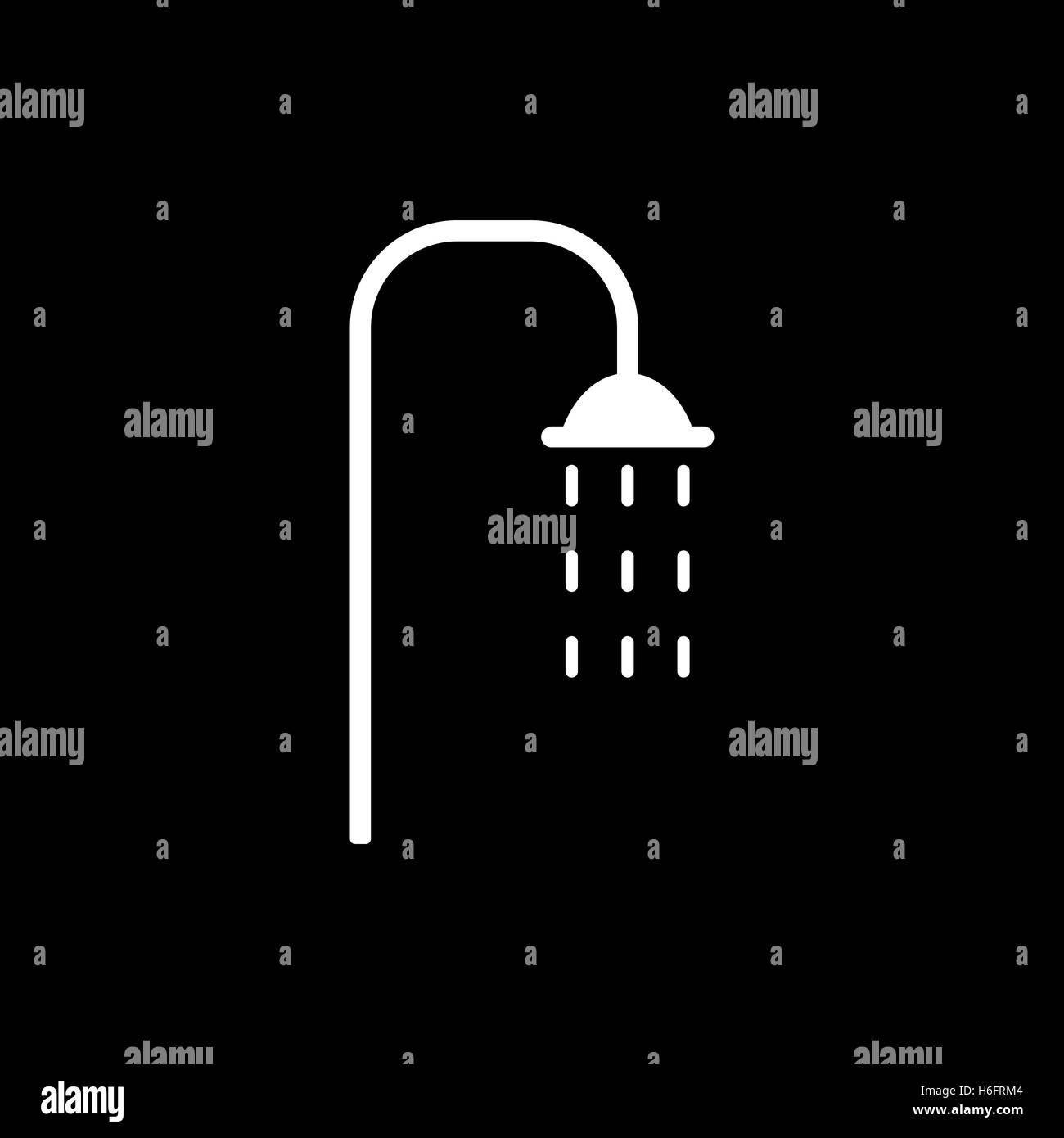 L'icône de la douche. Symbole d'une salle de bains privative ...