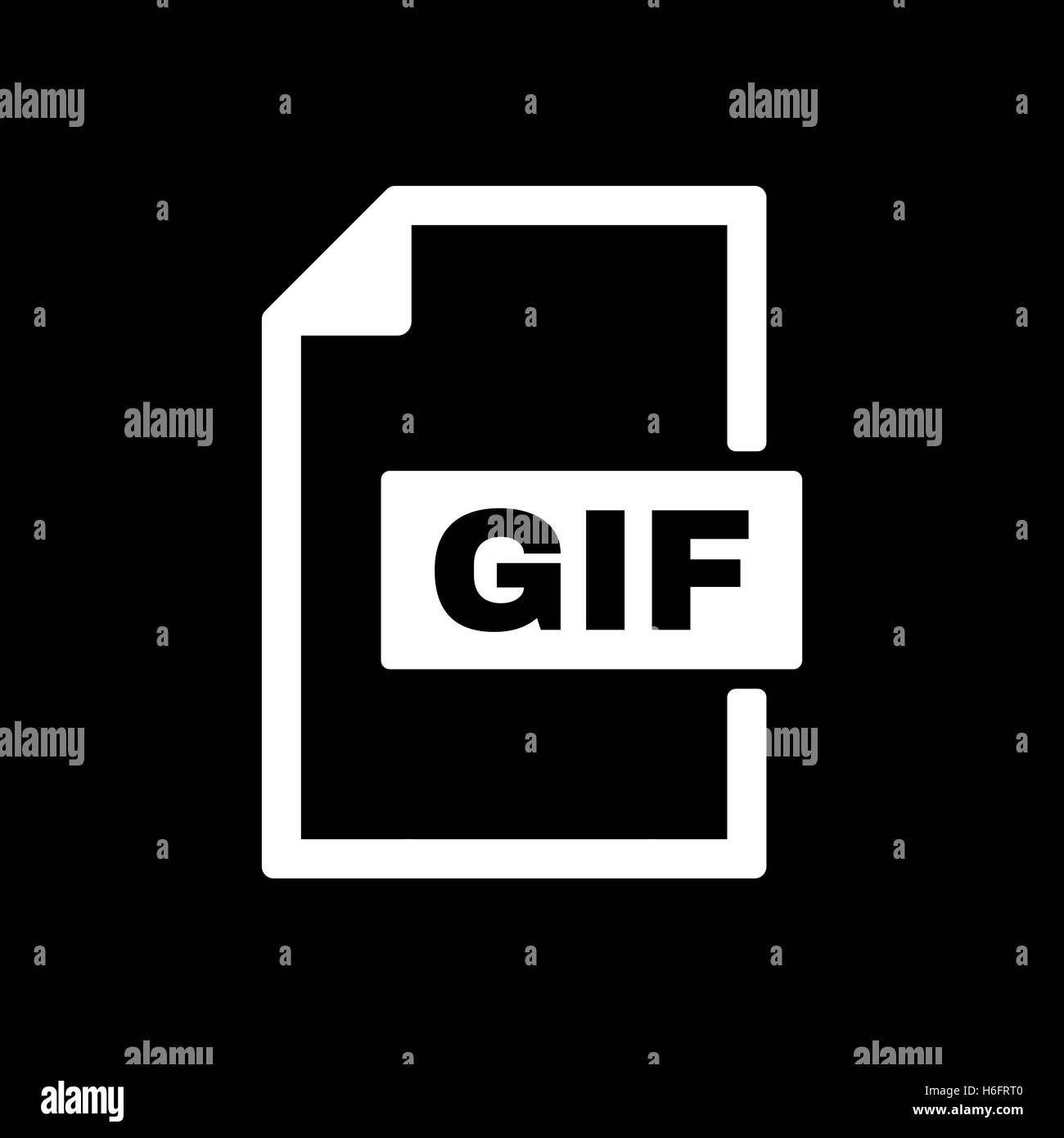 Le GIF. Format de fichier symbole. Télévision Vector illustration Image ...