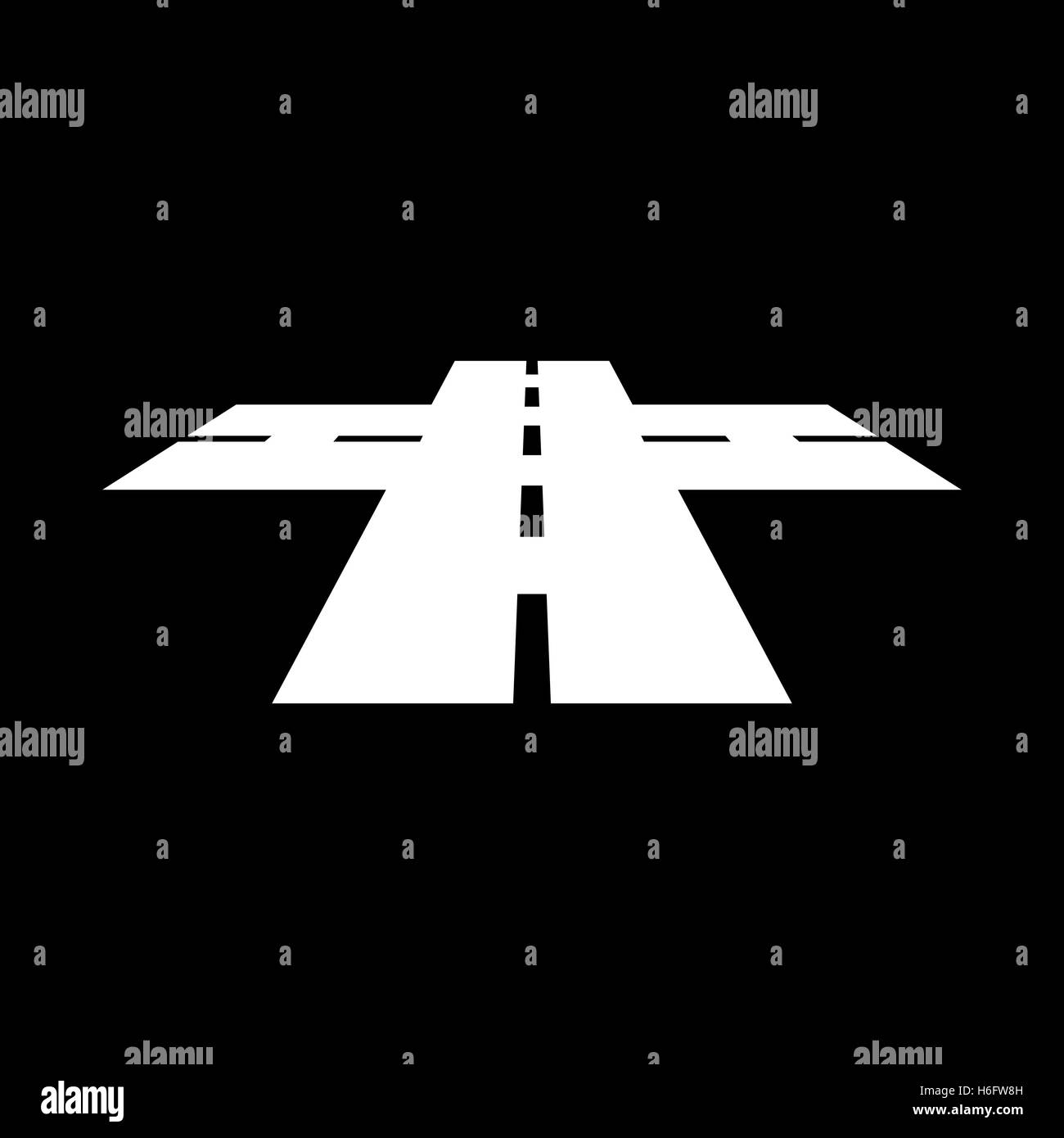 L'intersection du symbole Banque d'images noir et blanc - Alamy