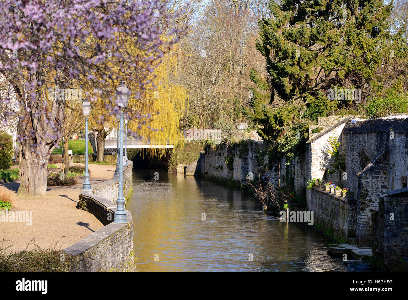 River Aure Bayeux Normandy Banque d'image et photos - Alamy