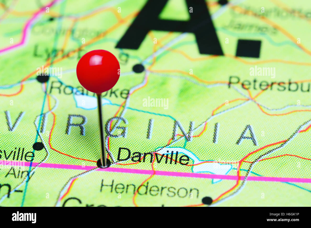 Danville map Banque de photographies et d’images à haute résolution - Alamy