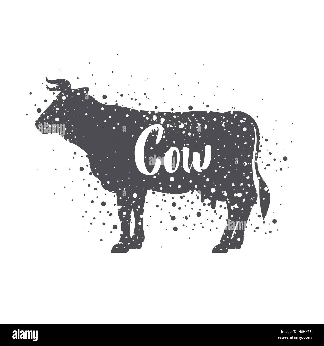 L'icône de vache. La vie des animaux d'élevage la nature et la faune ...