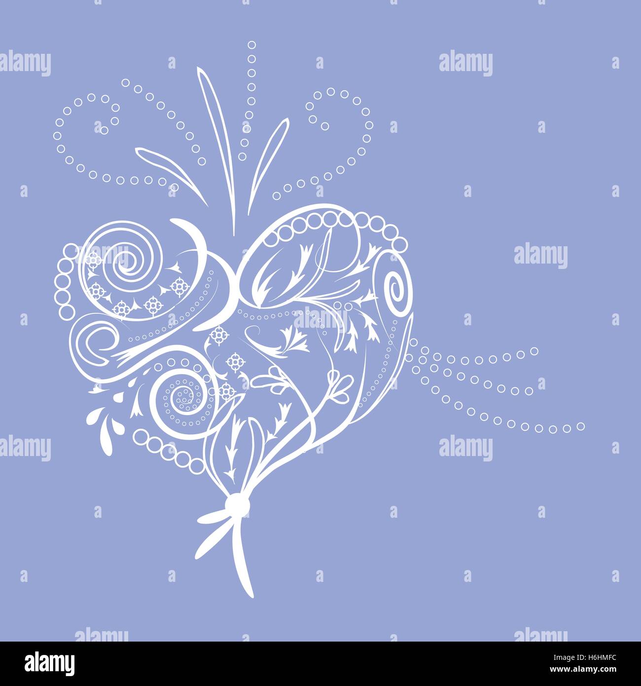 Coeur blanc Banque d'images vectorielles - Alamy