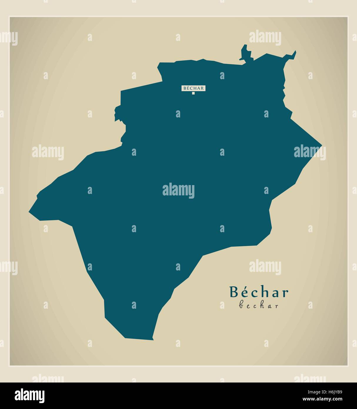 Bechar map Banque d'images vectorielles - Alamy