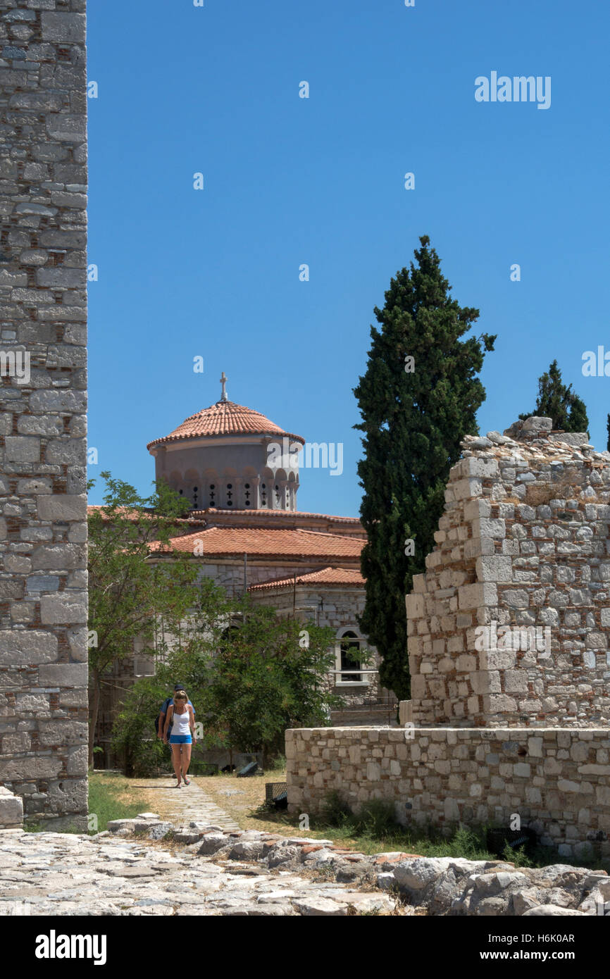Vue panoramique du château Lykourgos Logothetis Pythagorion Samos Grèce ...