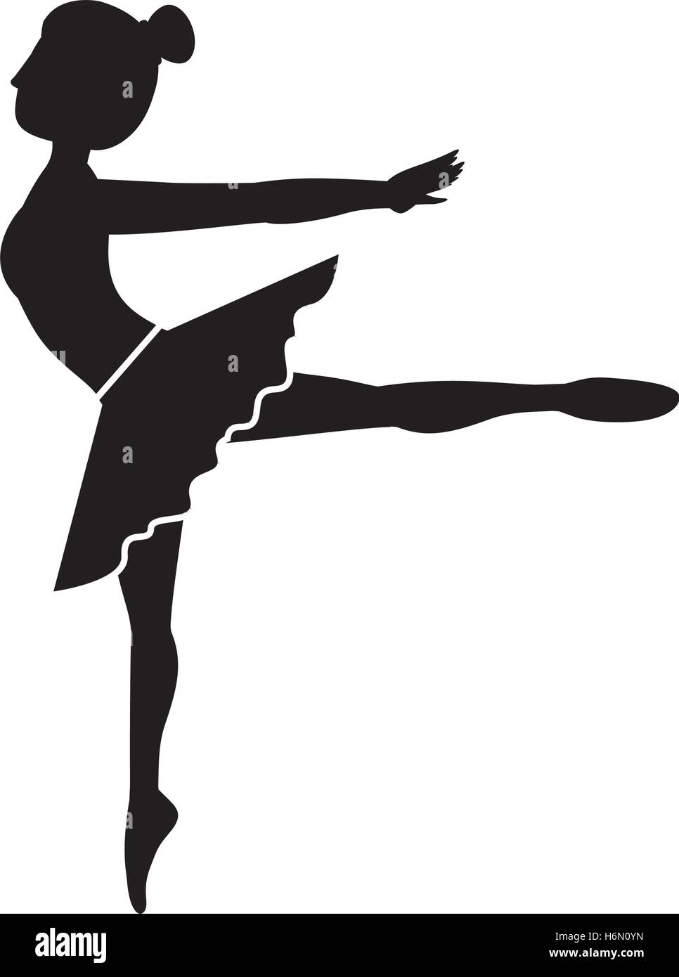 Arabesque ballet pose Banque d'images vectorielles - Alamy