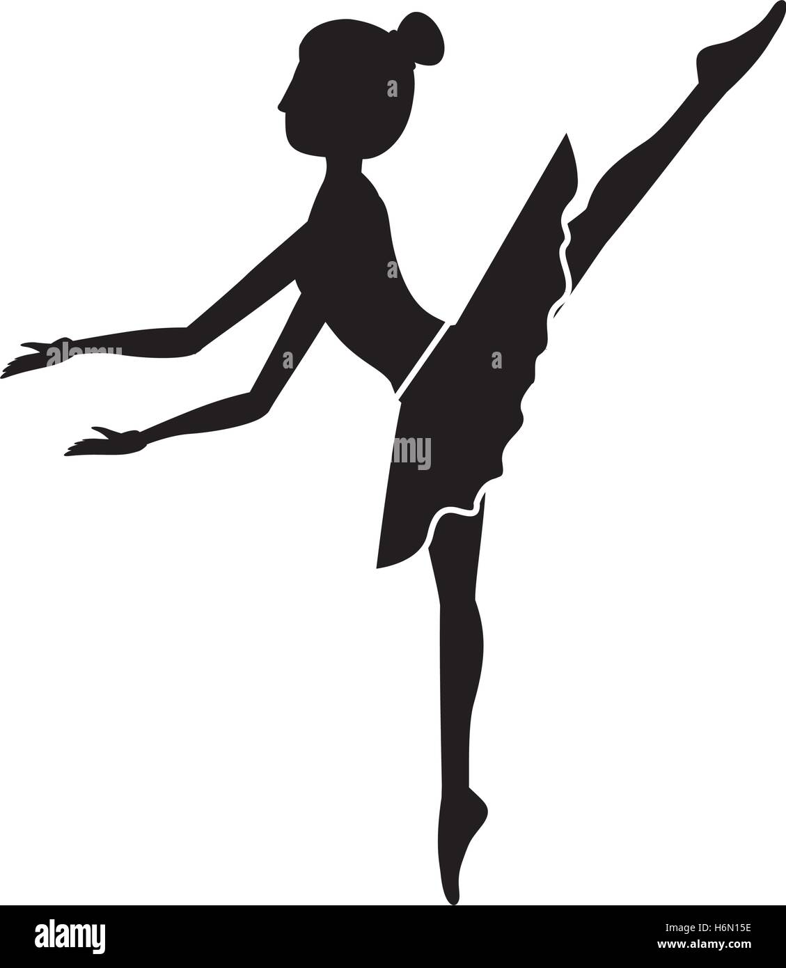 Arabesque ballet pose Banque d'images vectorielles - Alamy