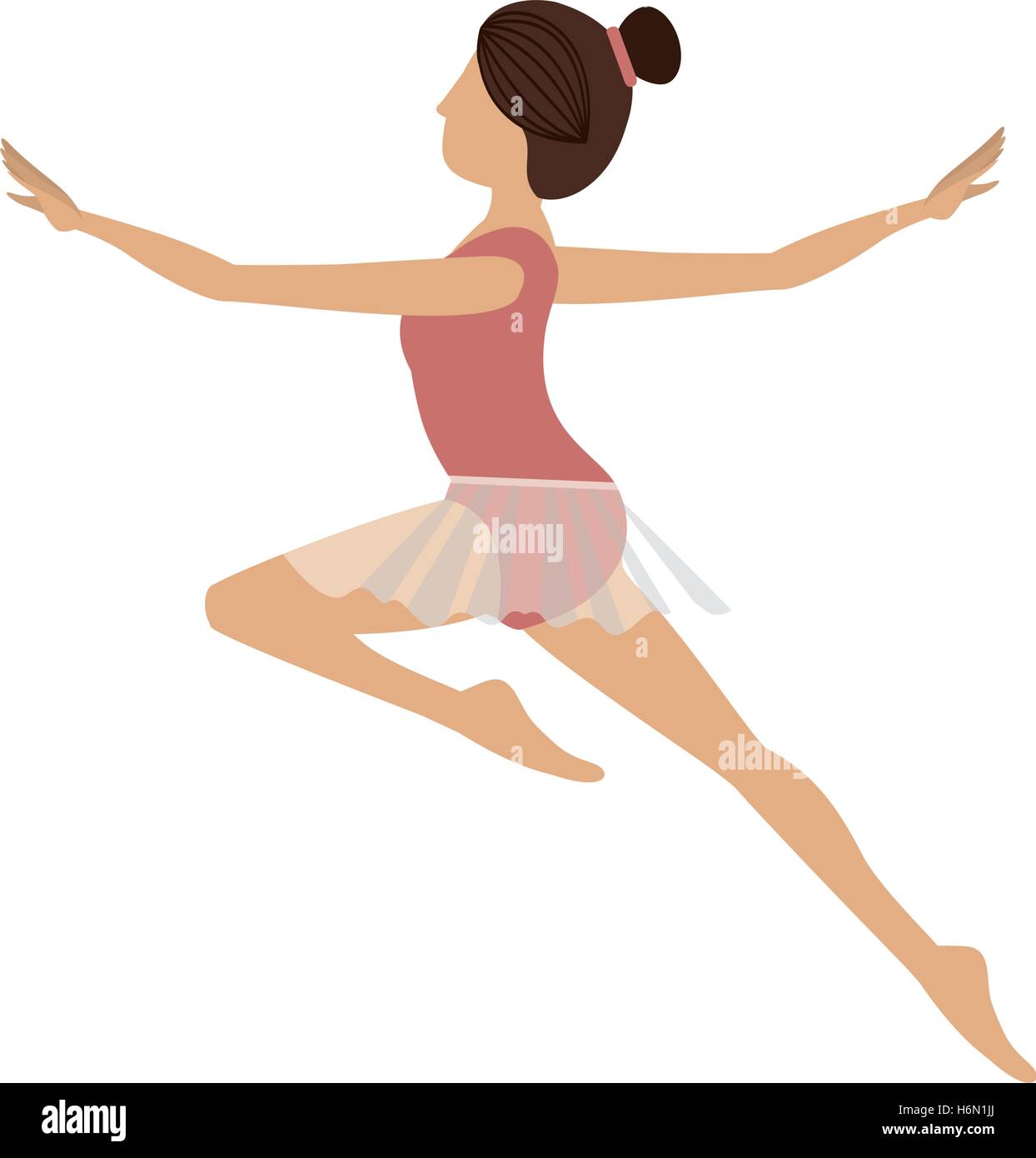 Arabesque ballet pose Banque d'images vectorielles - Alamy