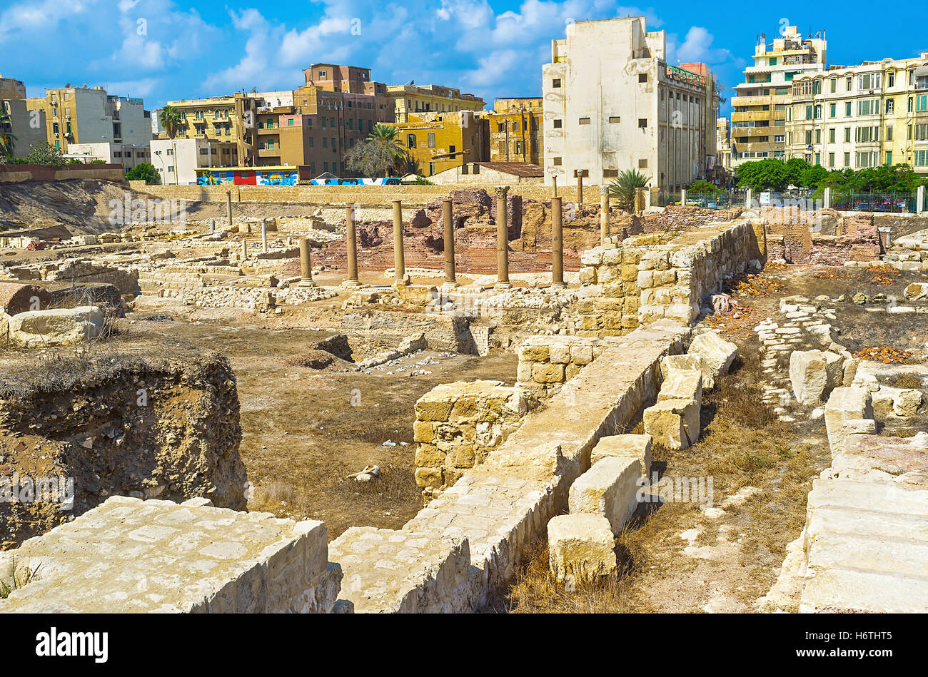 Les ruines de l'ancienne architecture romaine à Alexandrie, Egypte ...