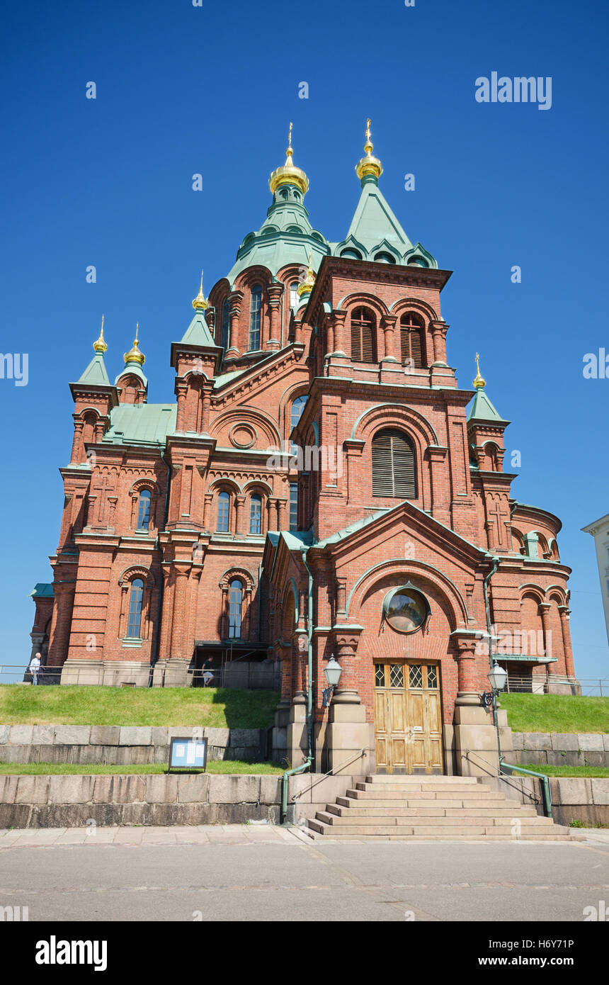 La cathédrale orthodoxe Uspenski, célèbre monument à Helsinki, en ...