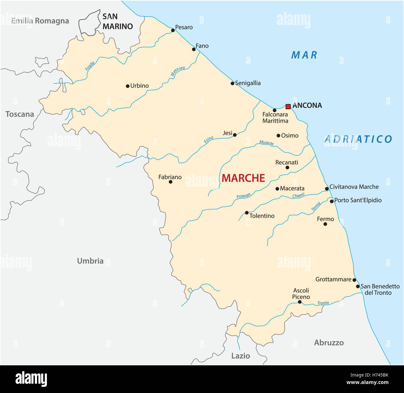 Région de la marche Banque d'images vectorielles - Alamy