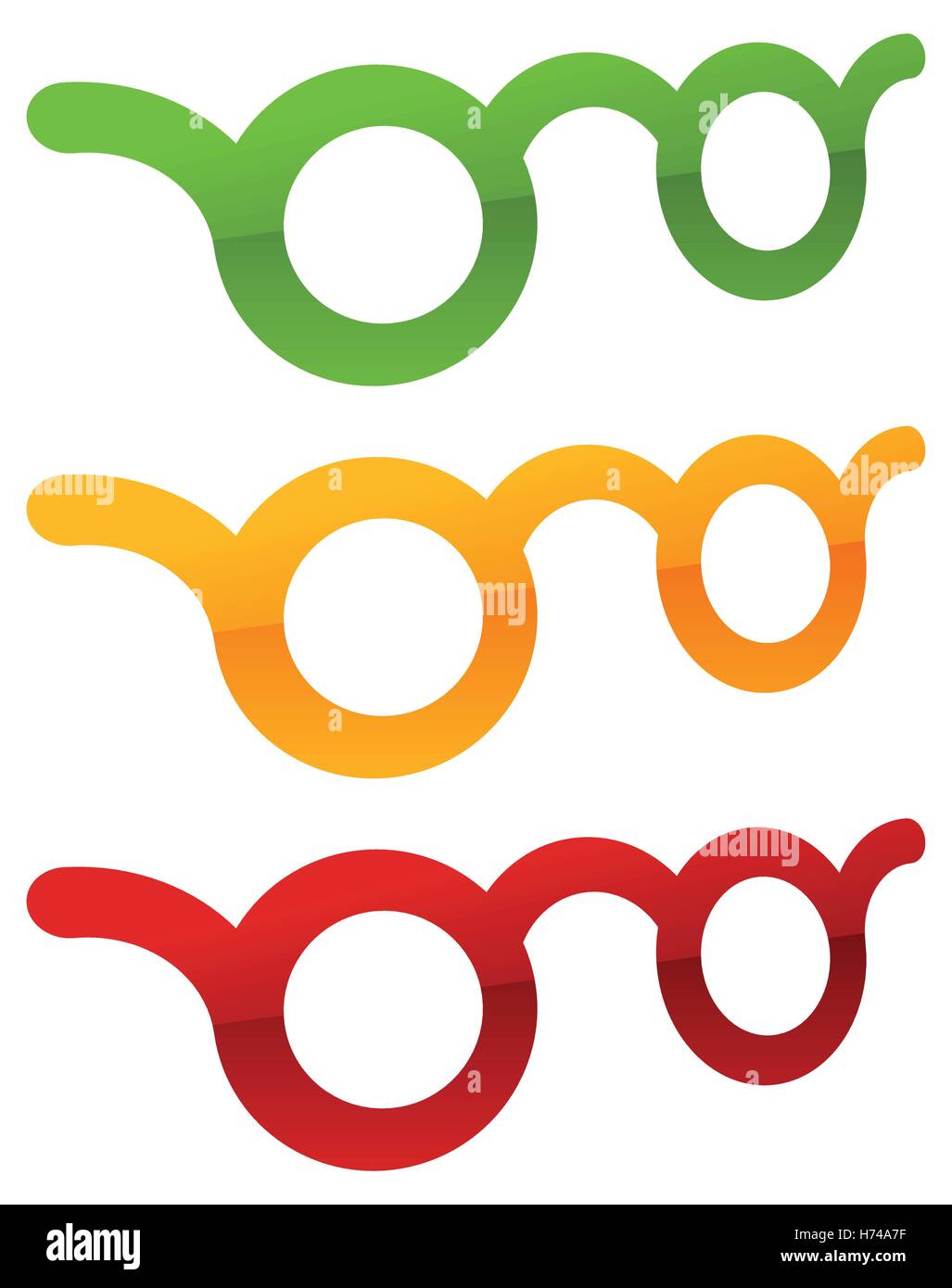 Opticien icon rouge vert Banque de photographies et d’images à haute ...