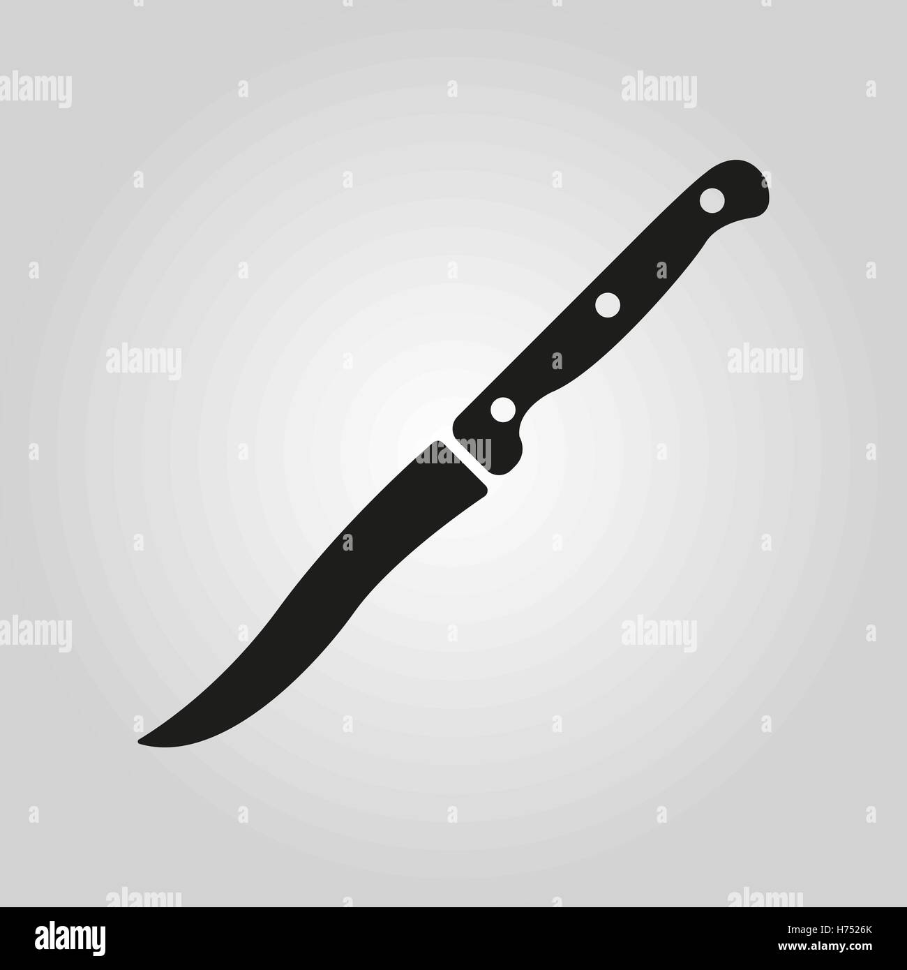 Le couteau pour la viande. Chef de cuisine et de couteaux, symbole.UI ...
