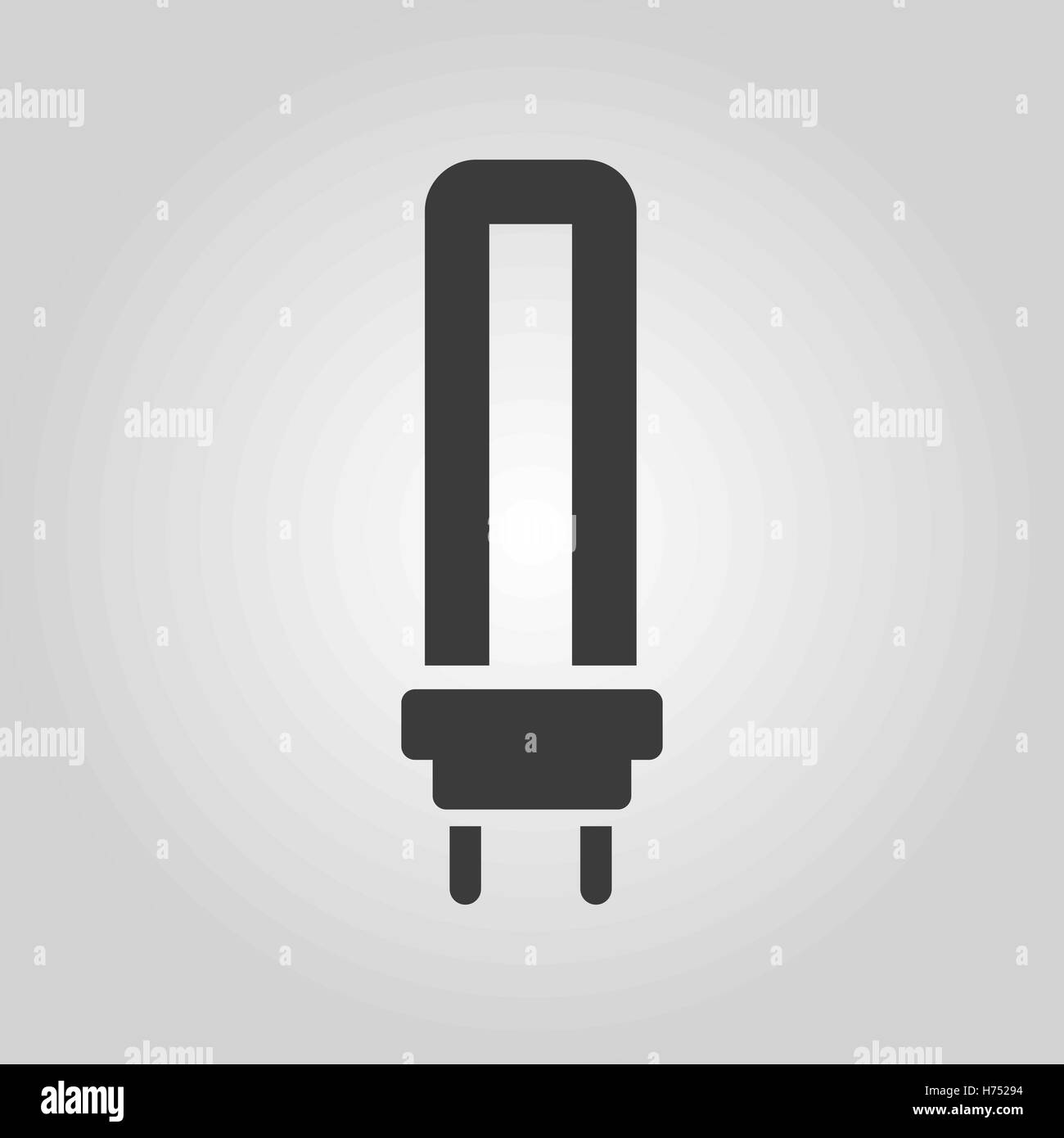 L'icône représentant une ampoule fluorescente. Lampe et ampoule ...