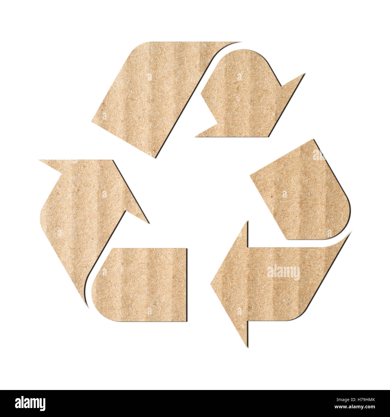 Symbole de recyclage faites de carton ondulé Photo Stock - Alamy