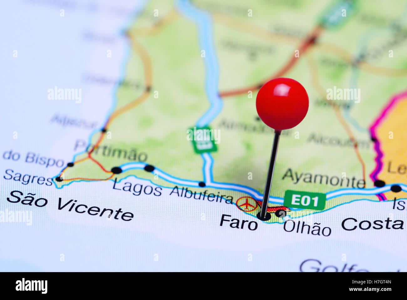 Faro sur une carte Banque de photographies et d’images à haute ...