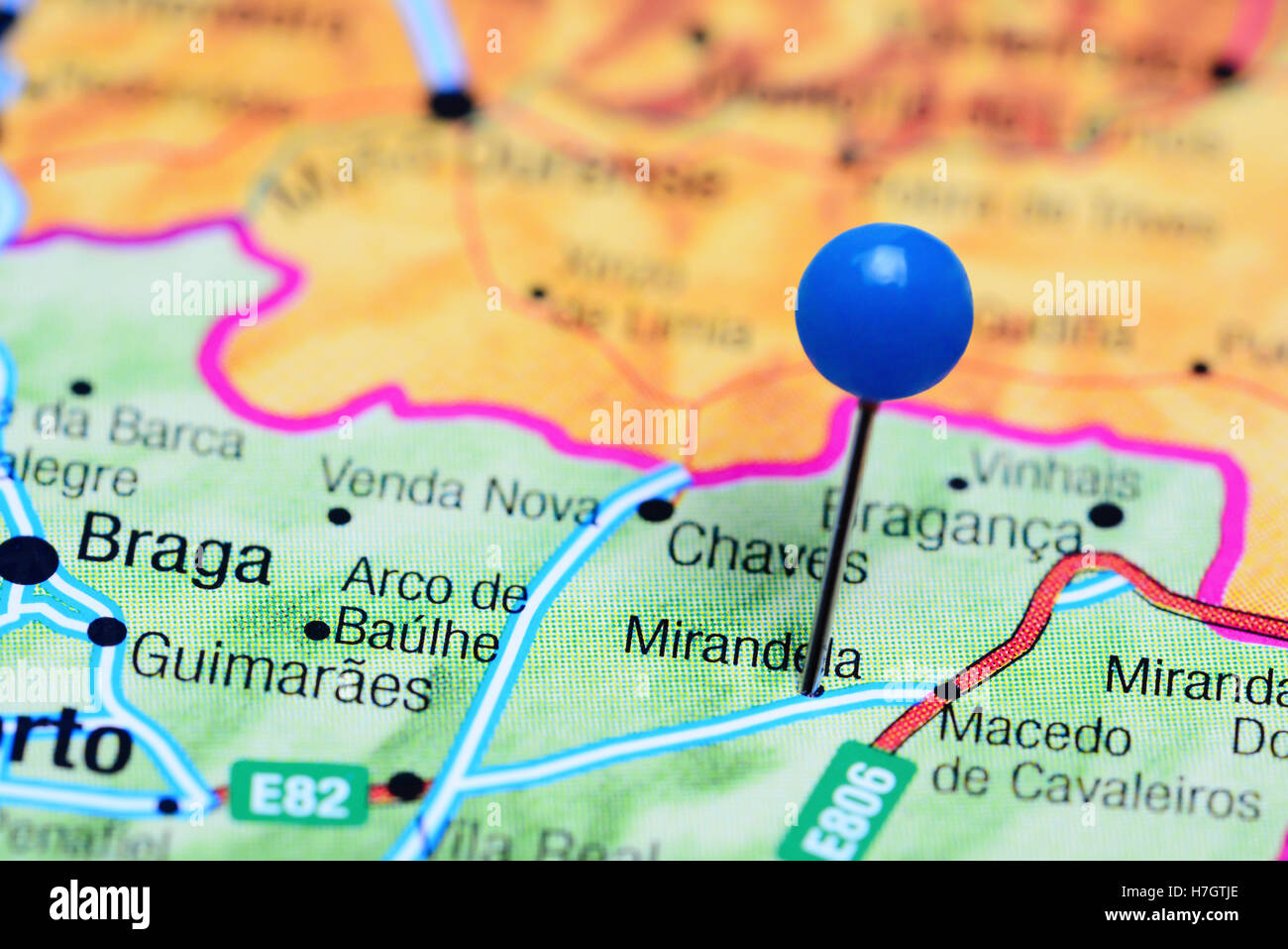 Carte du portugal mirandela Banque de photographies et d’images à haute ...