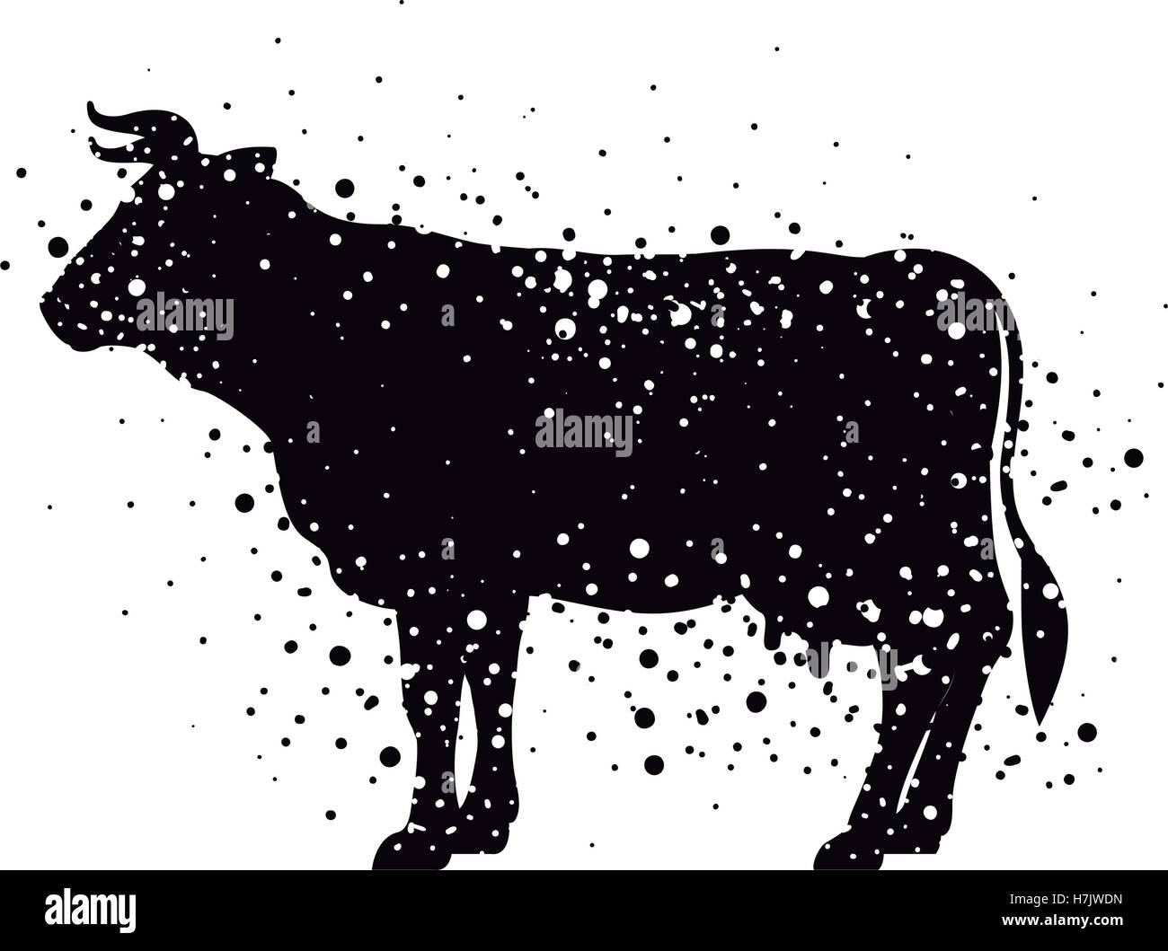 L'icône de vache. La vie des animaux d'élevage la nature et la faune ...